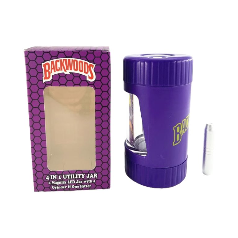 Backwoods Led Jar W/Grinder – Assorted Colors – Hoosier Wholesale