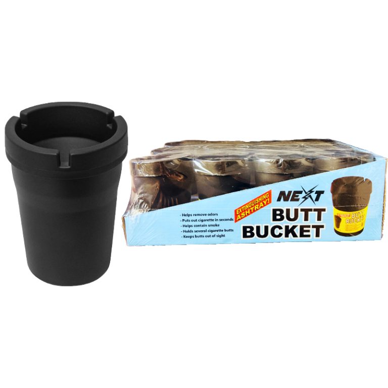 Next Butt Bucket Ashtray 12ct - Mix Color - Hoosier Wholesale