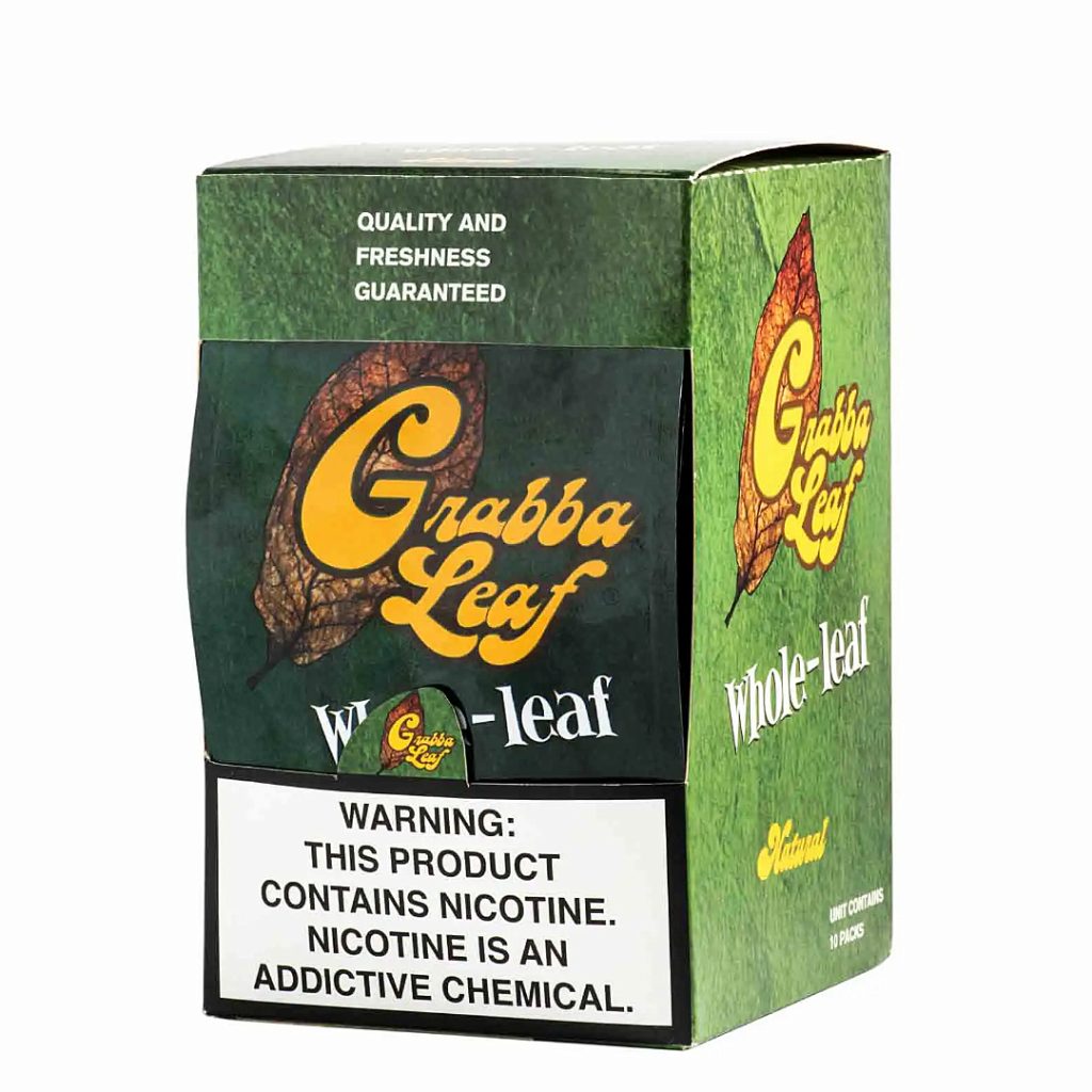 Grabba Leaf Whole-Leaf Wrap 10pk - Natural - Hoosier Wholesale