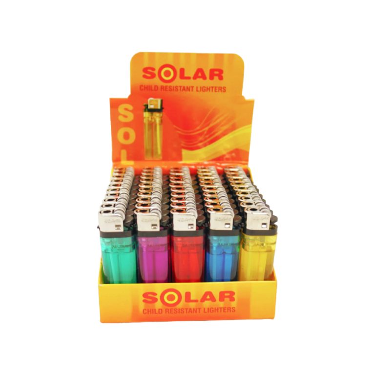 Solar Lite Child Resistant Lighters 50ct - Hoosier Wholesale
