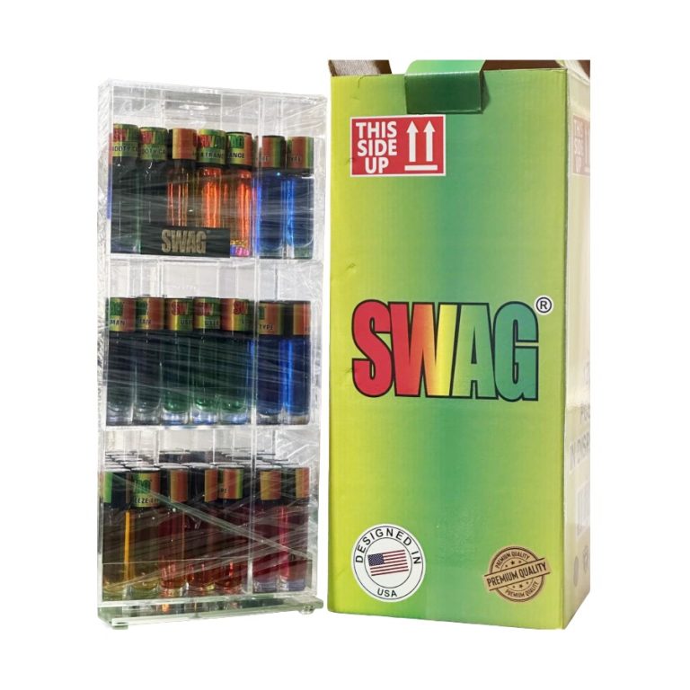 Swag Body Oil Display 120Ct - Hoosier Wholesale